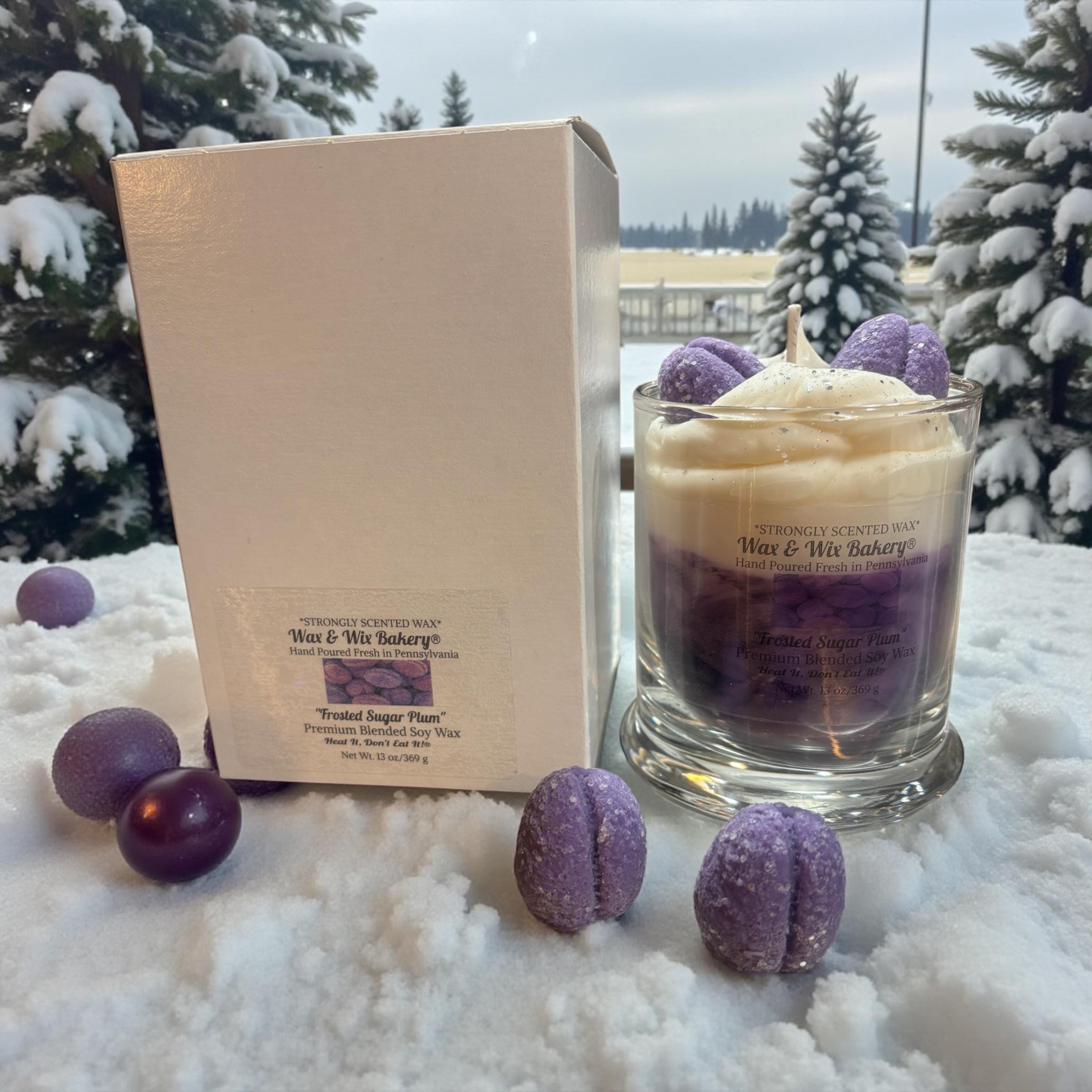 Frosted Sugar Plum Candle. 13oz. Soy Candle/strong Scented Candle ...
