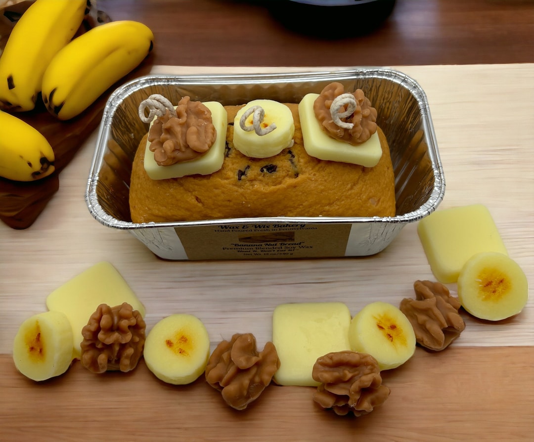 Large Banana Bread Loaf Pan Candle. Soy Wax Candle. 3 Wick Candle ...