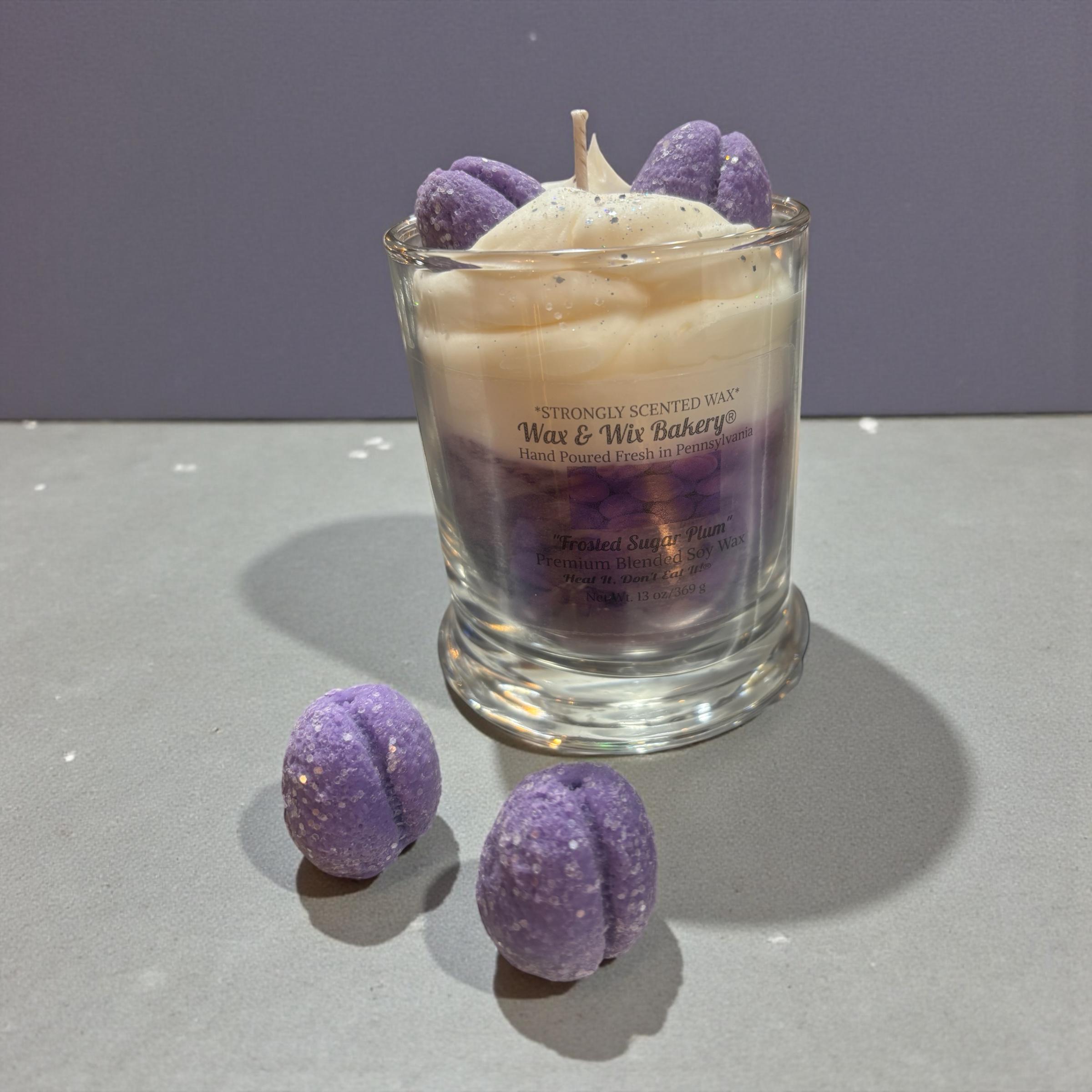 Frosted Sugar Plum Candle. 13oz. Soy Candle/strong Scented Candle ...