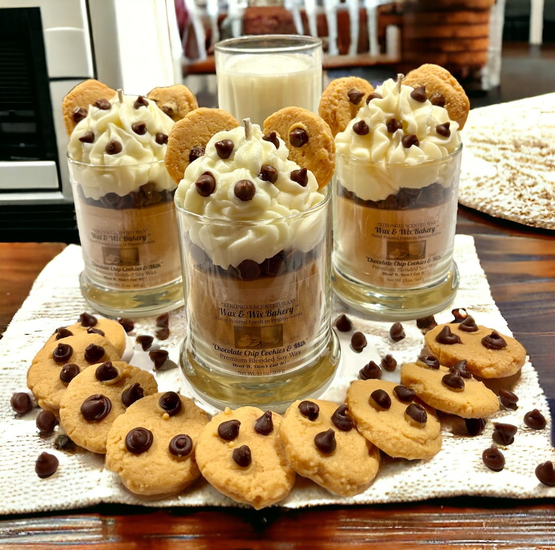 Chocolate Chip Cookie Candle. Large 13 Oz. Soy Candle/strongly Scented ...