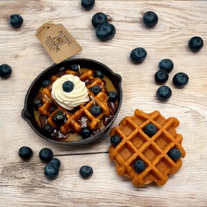 Blueberry Maple Waffles Skillet Candle. Large 16oz. Soy Candle/strong ...