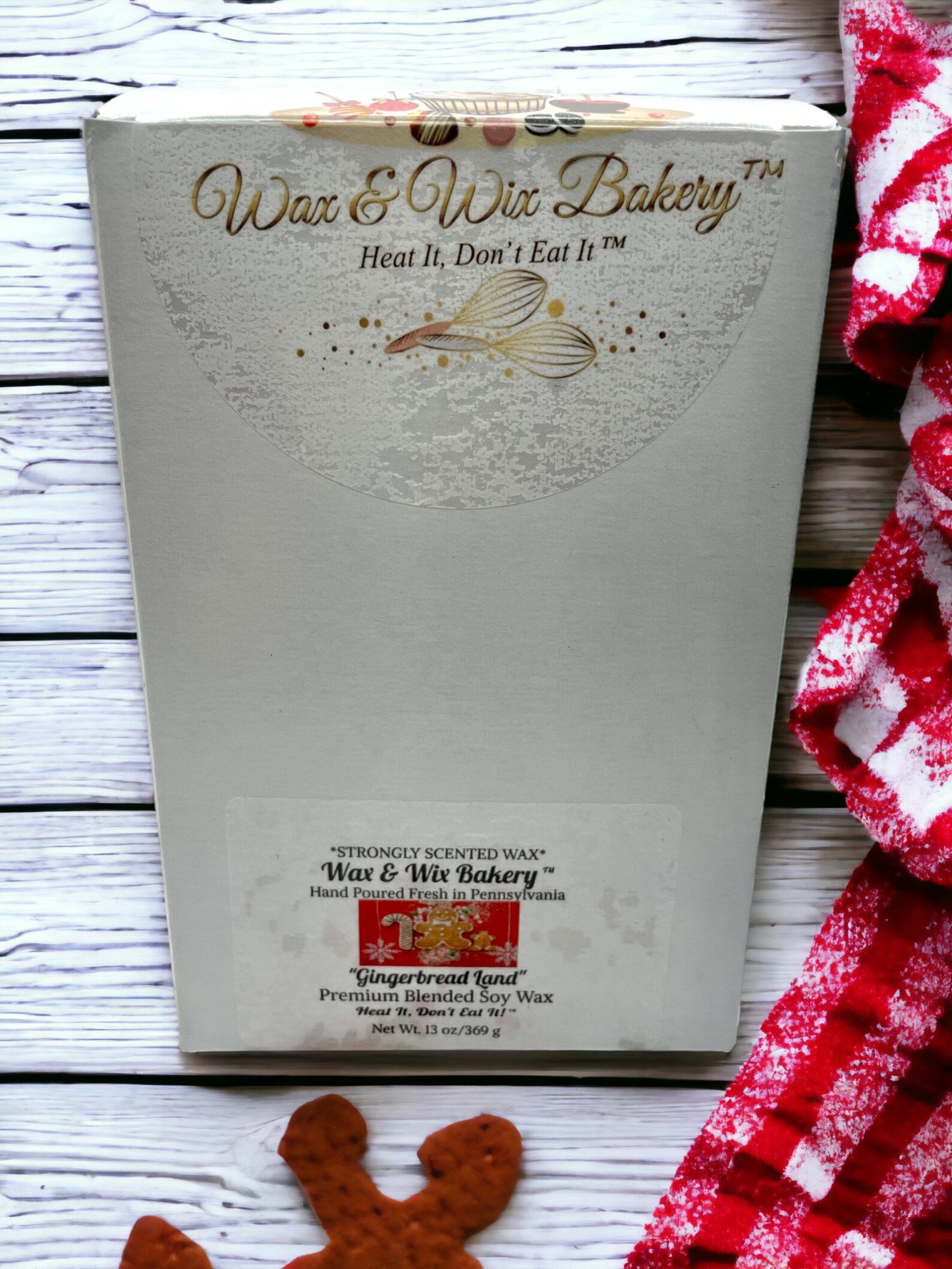 Gingerbread Man Candle. 13oz. Soy Candle/strong Scented Wax/gift Box ...