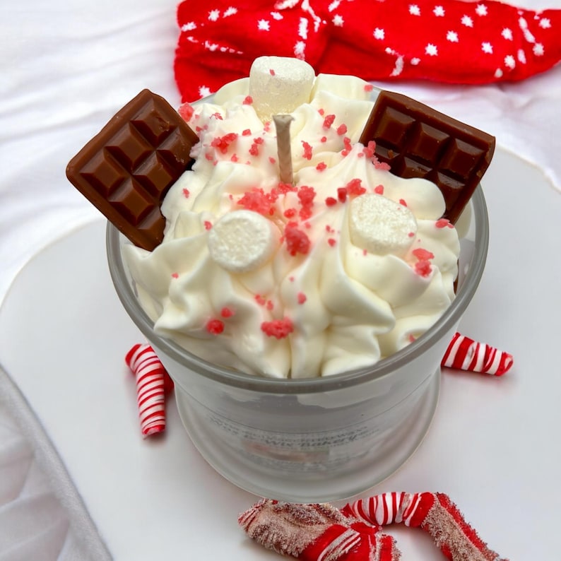 Peppermint Mocha Candle. 13oz. Soy Candle/chocolate/marshmallows ...