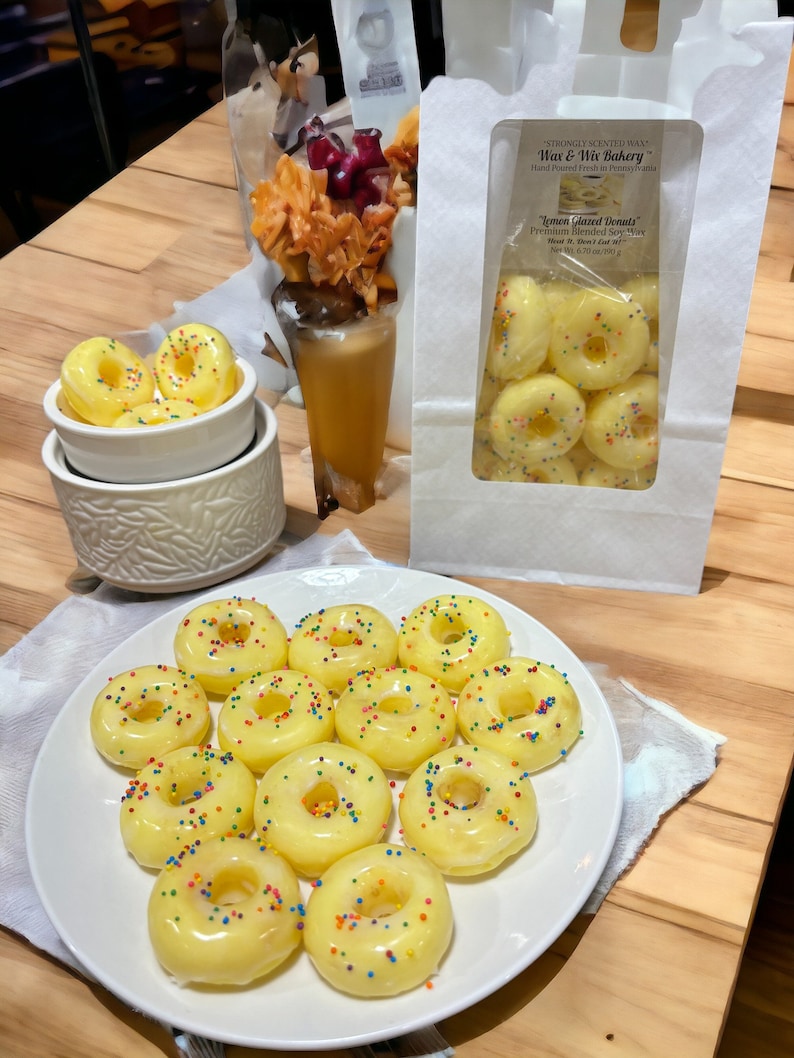 Glazed Lemon Mini Donut Wax Melts. 1 Full Dozen. 6.70 Oz. Donut Wax ...