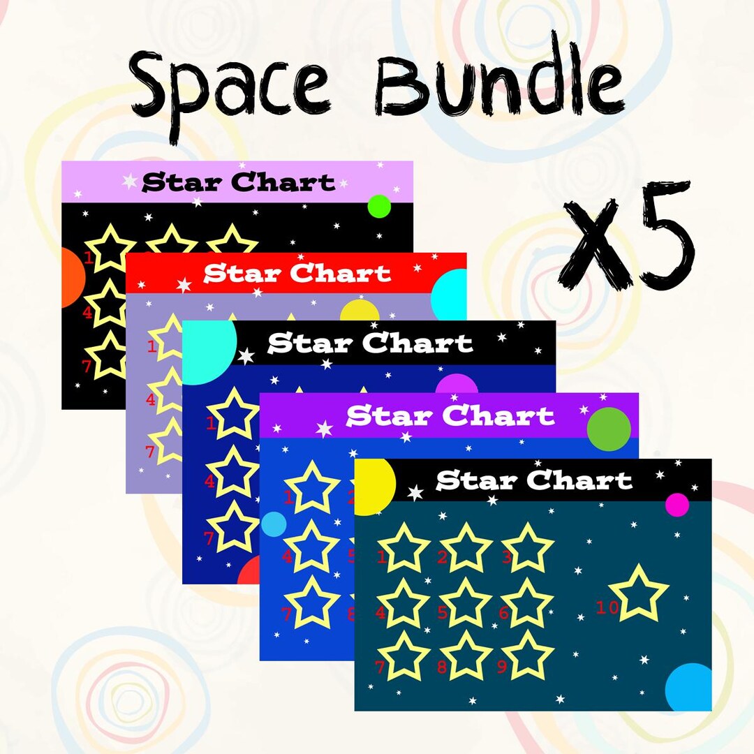 Kid’s Behavior and Reward Space Themed Star Chart, Digital Download ...