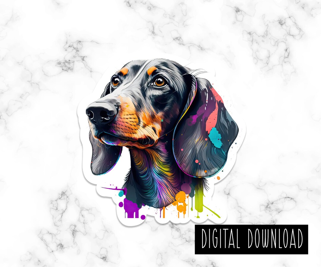 Dachshund, Dog Sticker, Puppy Sticker, Dog Drawing, Animal Sticker, Pet ...