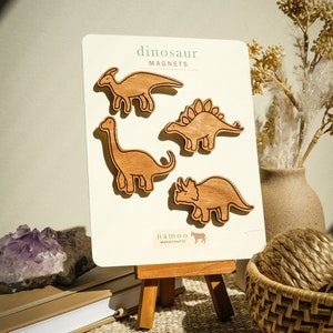 Dinosaur Magnets Set Cute Wooden Dinosaur Magnets Fridge - Etsy