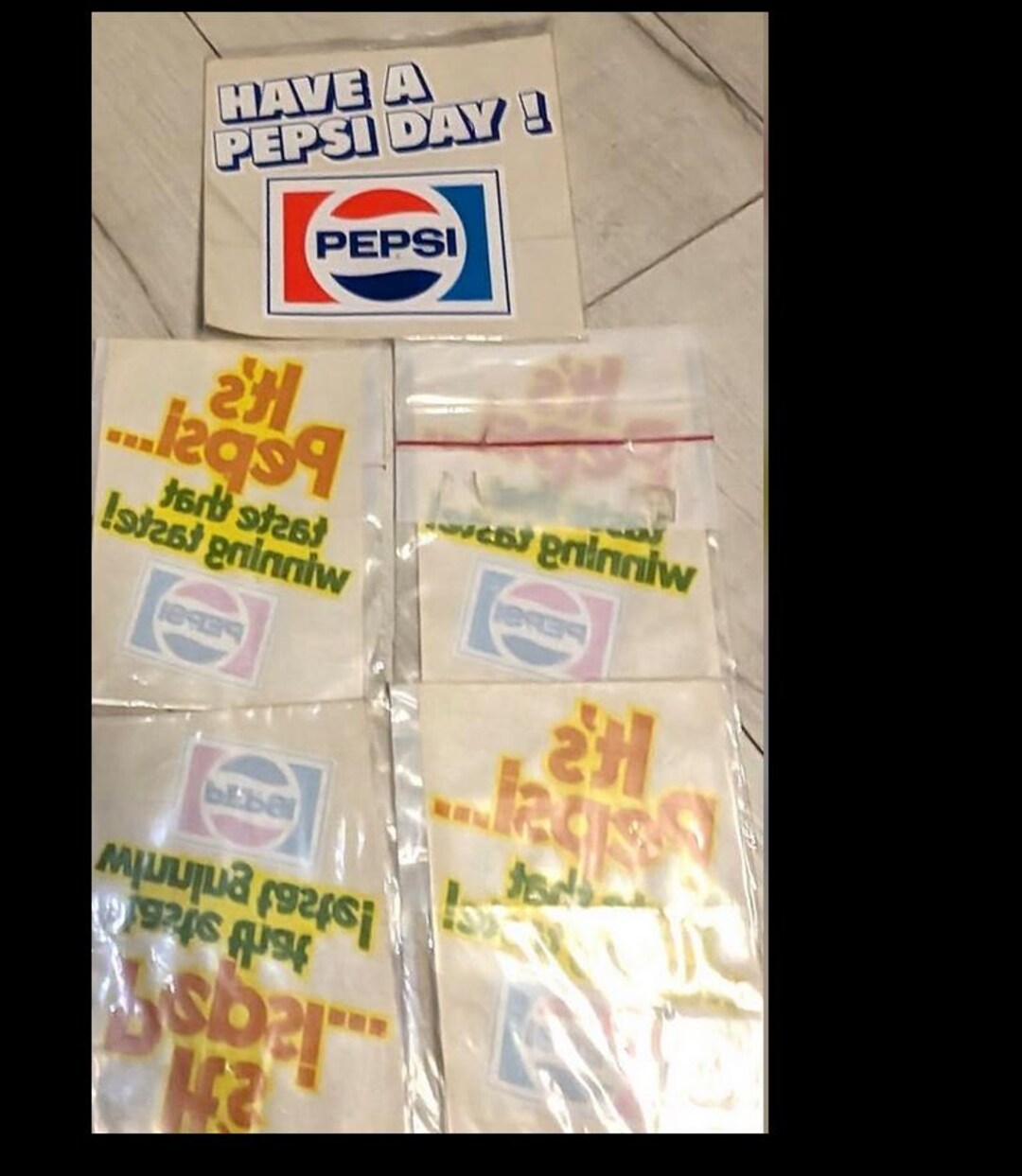 Lot of 5 Vintage 80s Pepsi Cola Advertising Window Decal Stickers Pepsi ...