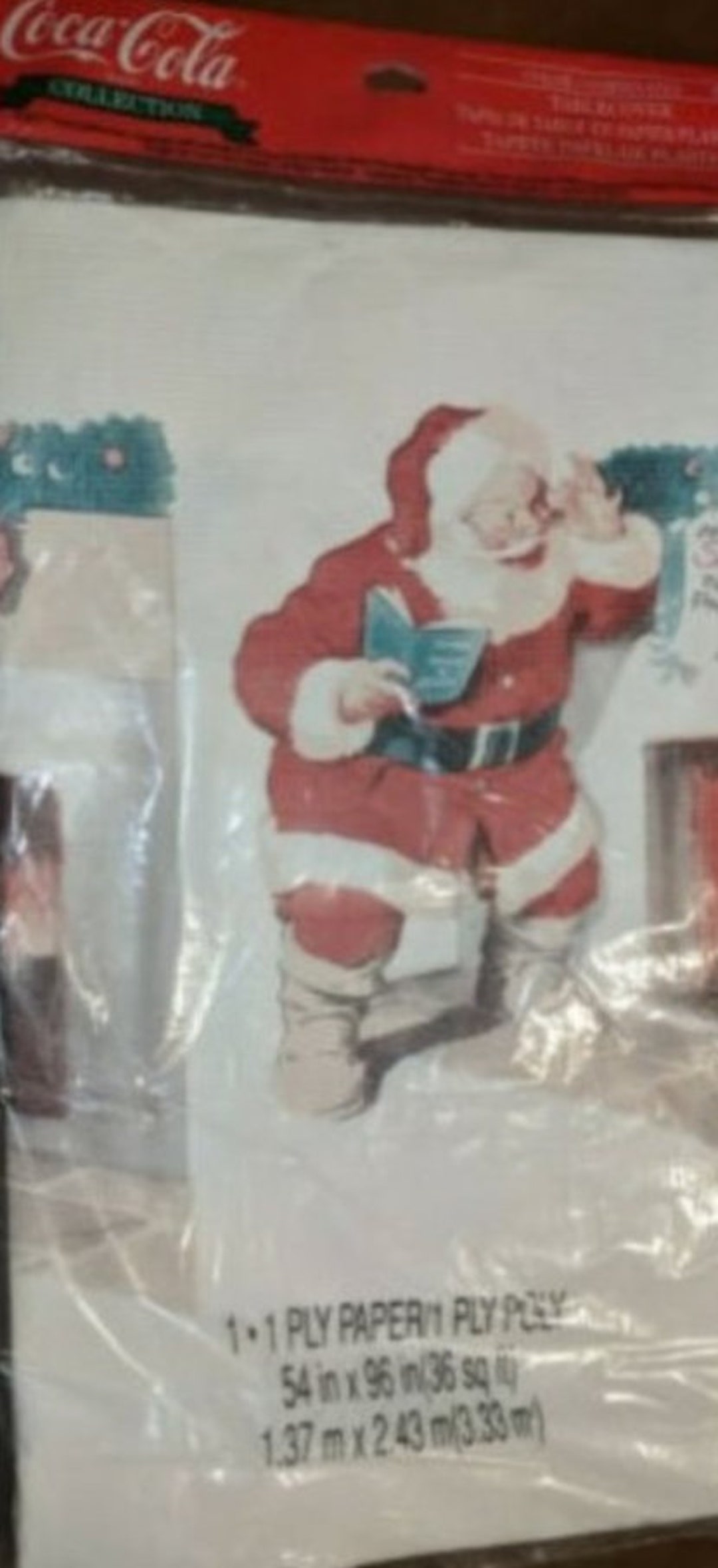 Coca Cola Santa Claus Paper Table Cloth Table Cover Vintage - Etsy