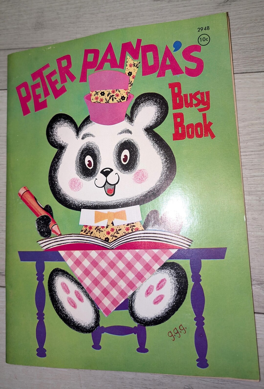 Vintage 1969 Peter Panda's Busy Book Coloring Activity Book - Western ...