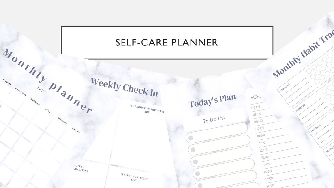 Self Care Planner | Habit Tracker, Daily Goals (digital Planner) - Etsy