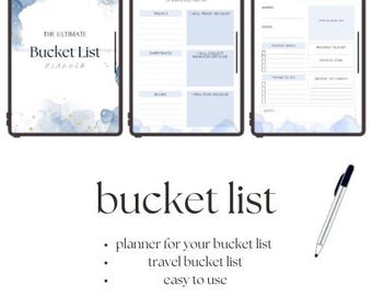 Bucket List Planner - Etsy