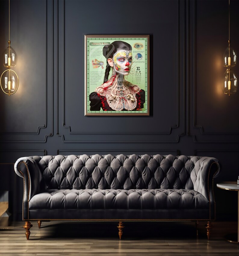 Anatomical Woman Art Print - Medical Illustration - Vintage Style ...