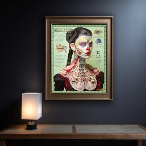 Anatomical Woman Art Print - Medical Illustration - Vintage Style ...