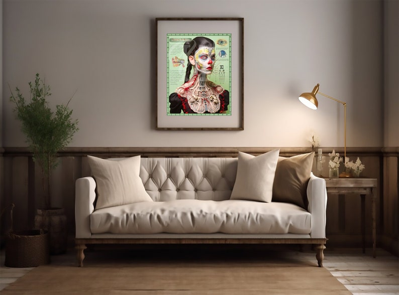Anatomical Woman Art Print - Medical Illustration - Vintage Style ...
