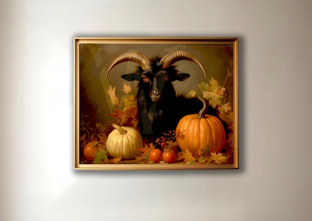 Phillip’s Gaze, Black Phillip Goat the Witch Wall Art Print, Dark Moody ...