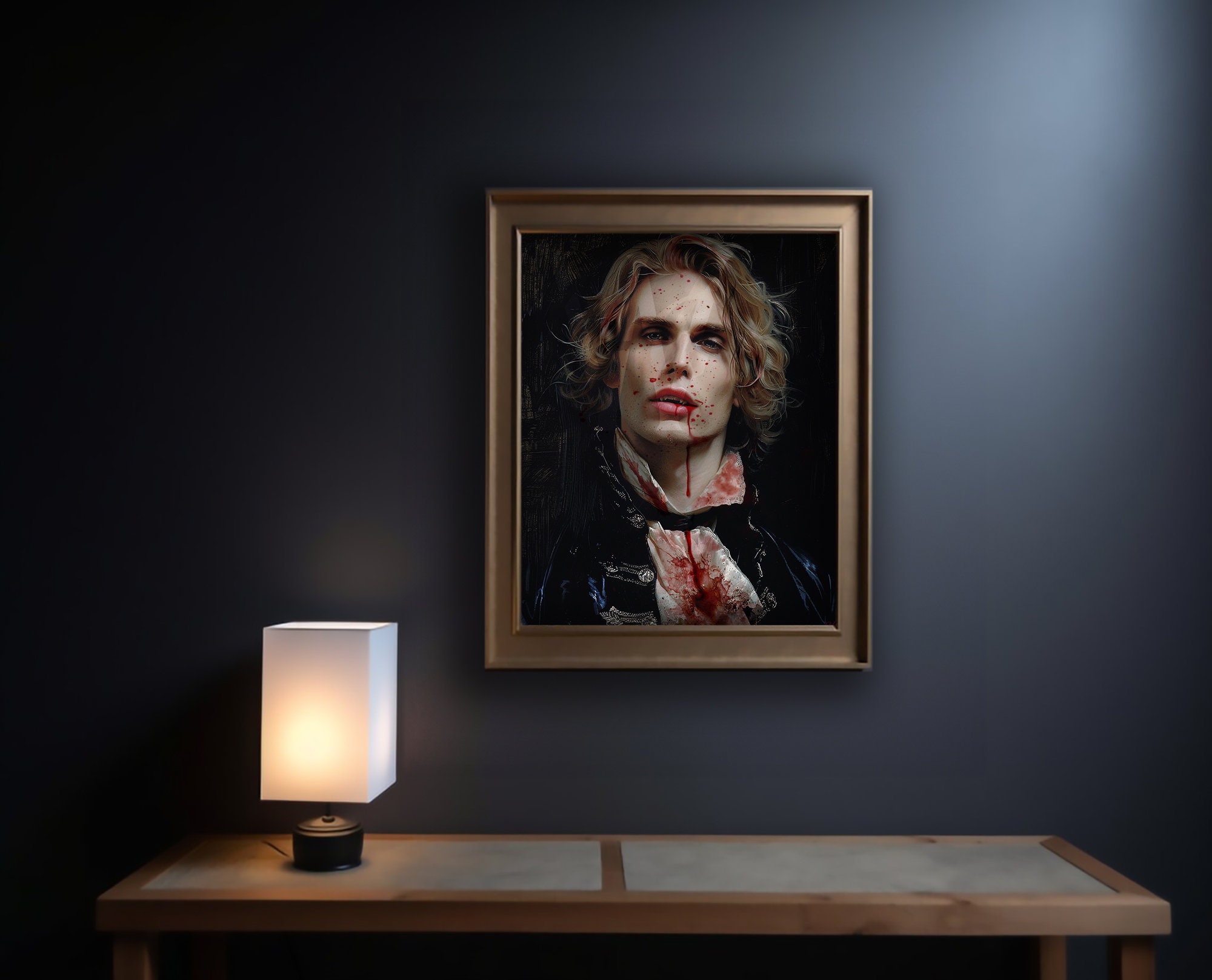 Midnight Craving Vampire Painting Poster Print Dark Academia Wall Art ...