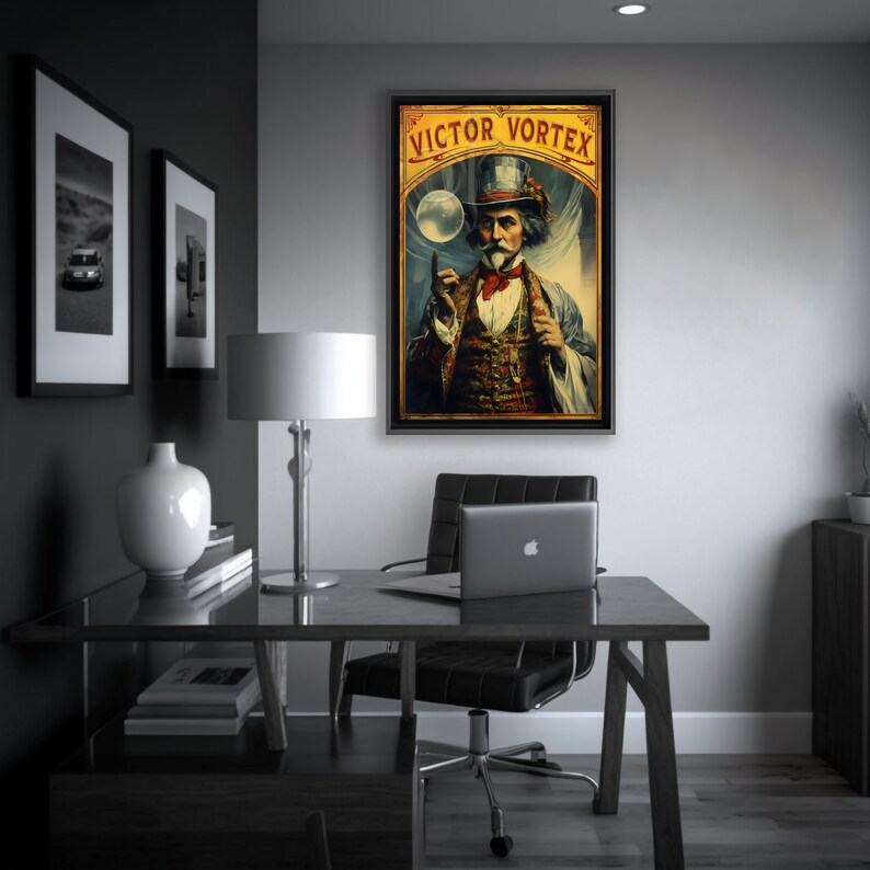 Vintage Style Magician Poster, Vintage Style Freak Show Art Print ...