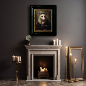 Vintage Possum Portrait, Opossum Portrait ,possum Lover Gifts, Animal ...