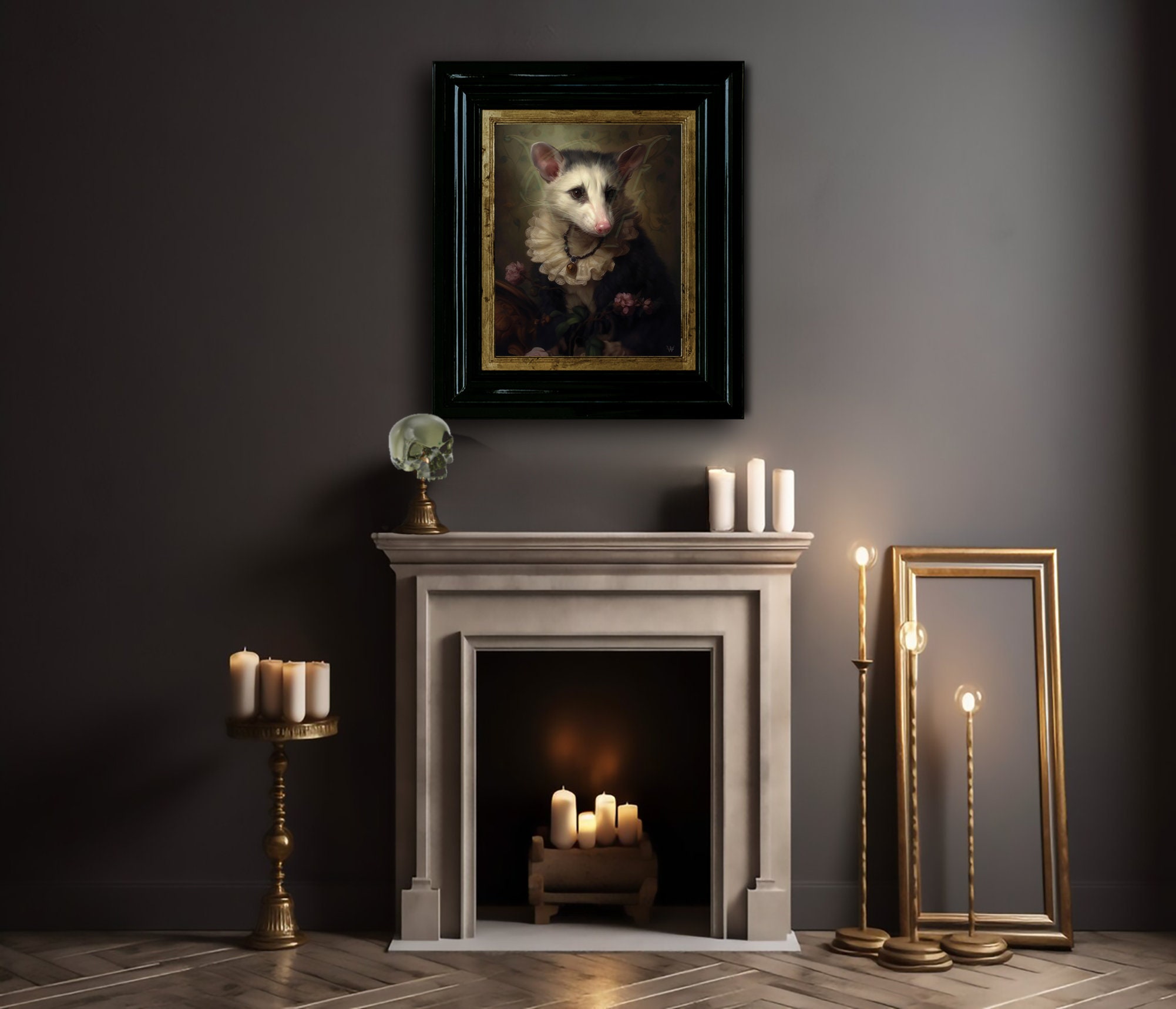 Vintage Possum Portrait, Opossum Portrait ,possum Lover Gifts, Animal ...