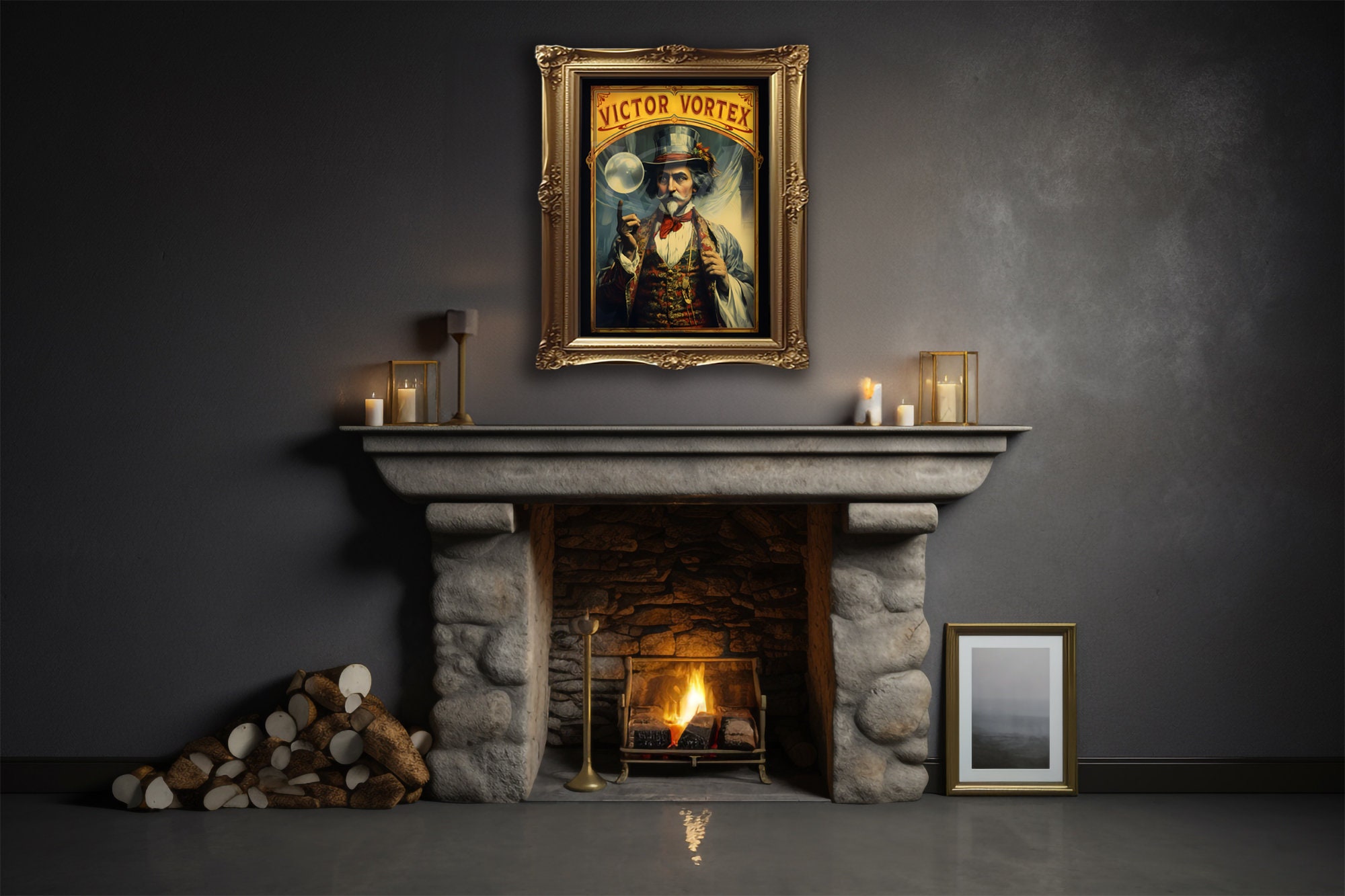 Vintage Style Magician Poster, Vintage Style Freak Show Art Print ...