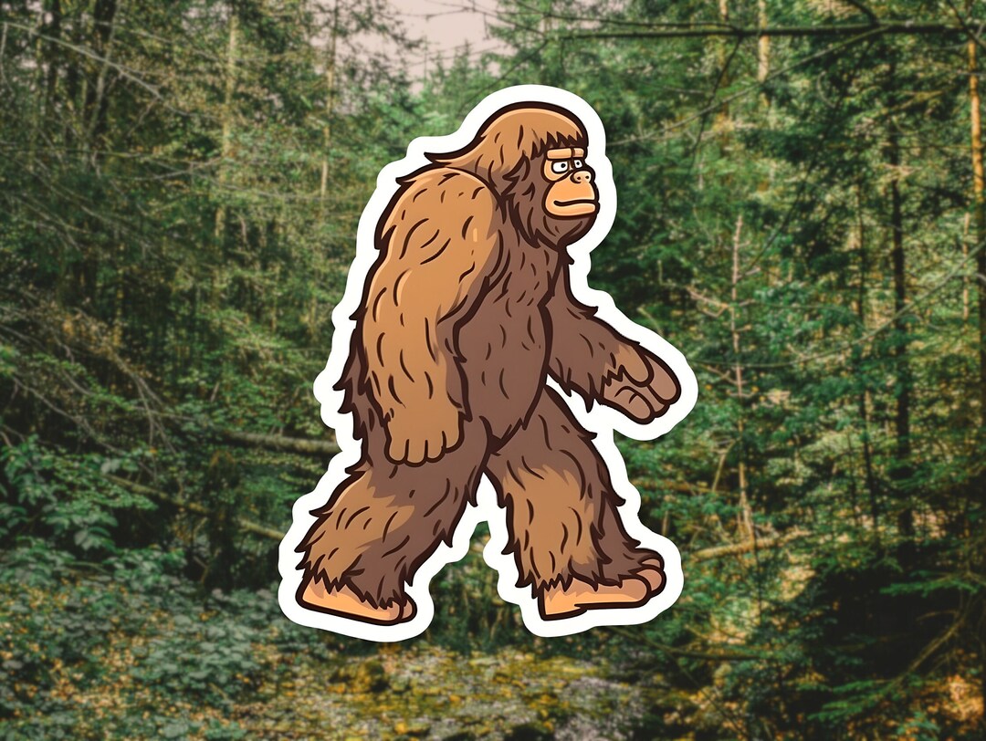 Cute Bigfoot Sasquatch Sticker Decal Water Bottle Sticker - Etsy