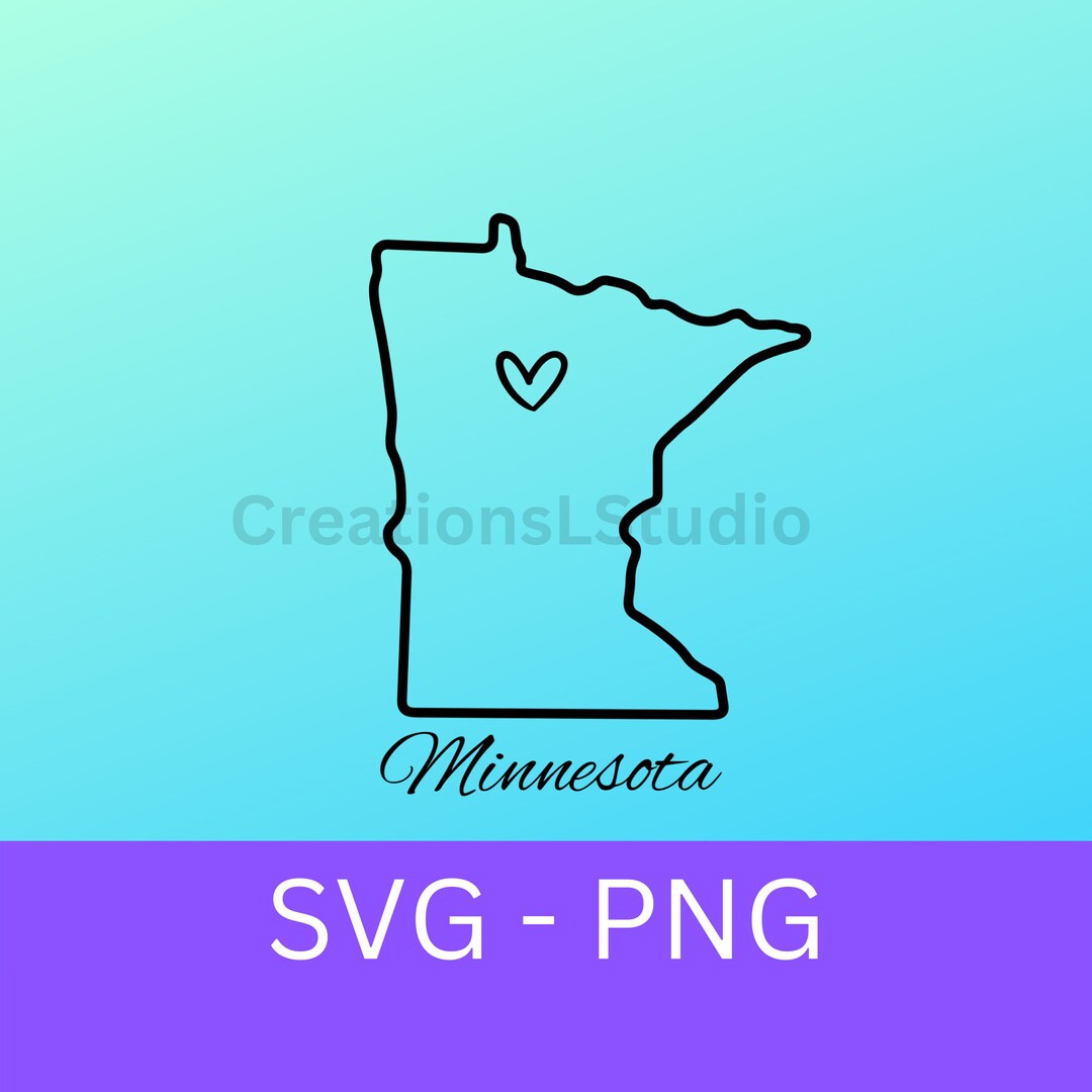 Bemidji, Minnesota Heart SVG, PNG - Etsy