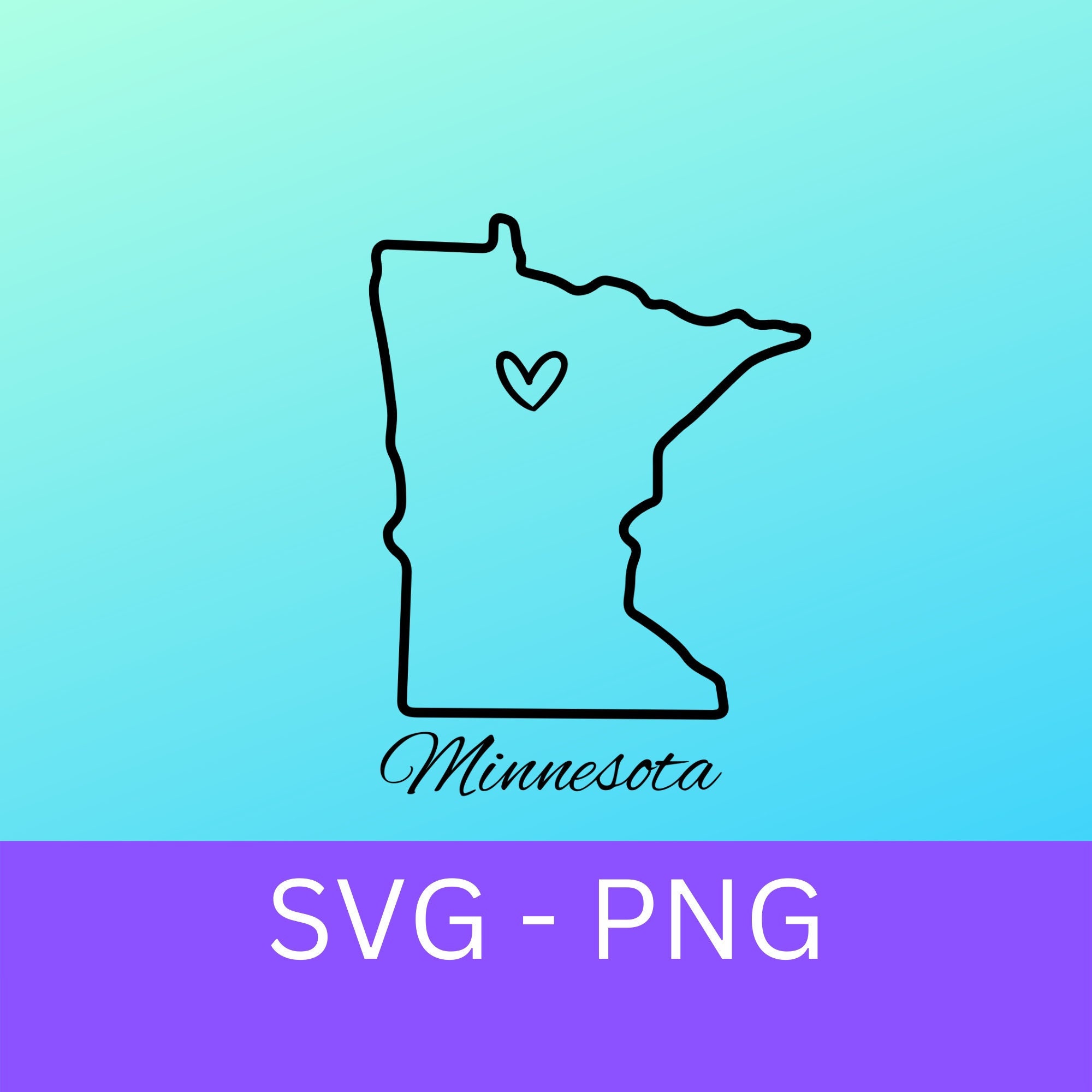 Bemidji Minnesota Heart SVG PNG - Etsy