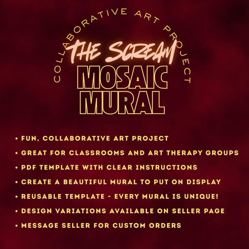 The Scream Collaborative Mural – Group Art Project - Etsy