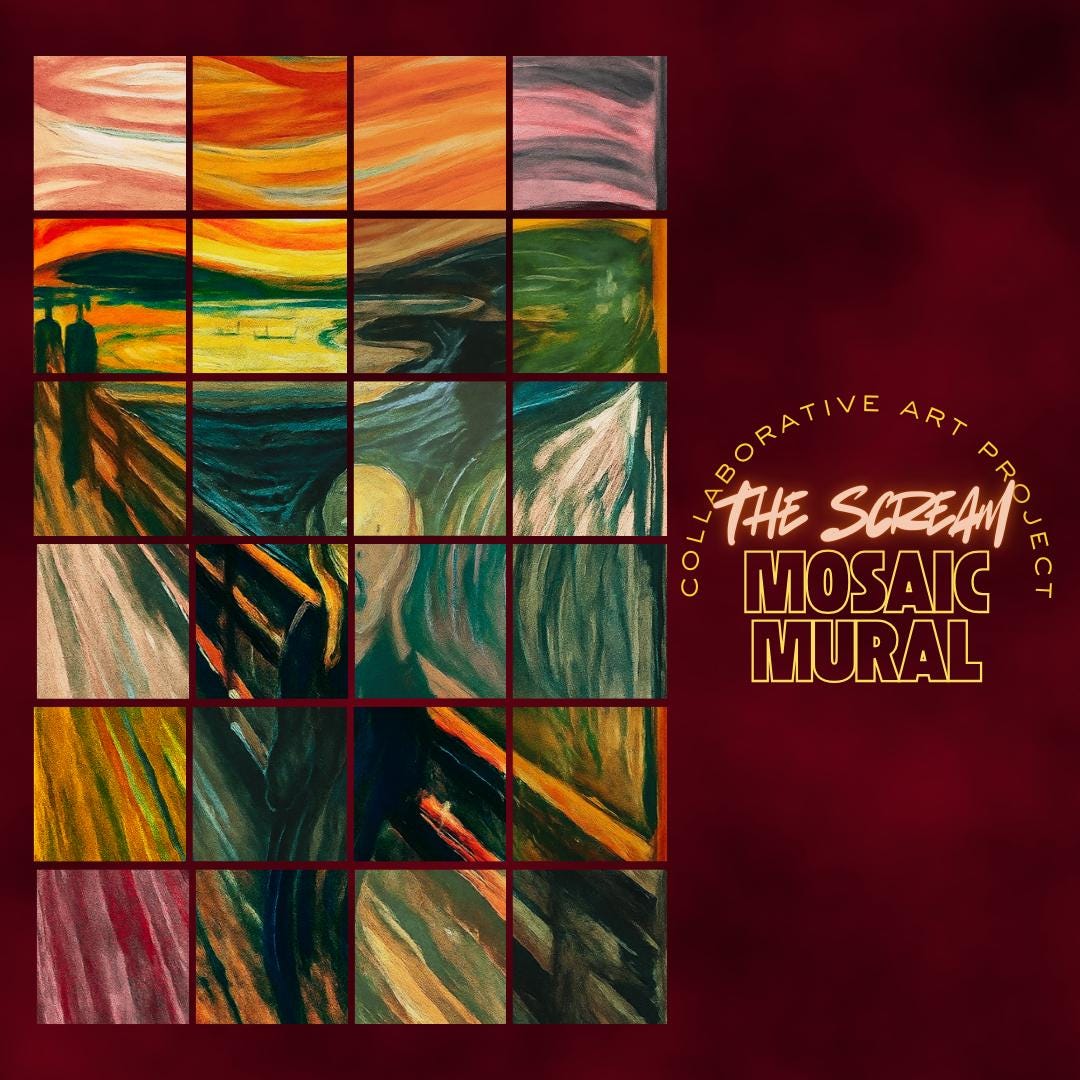 The Scream Collaborative Mural – Group Art Project - Etsy