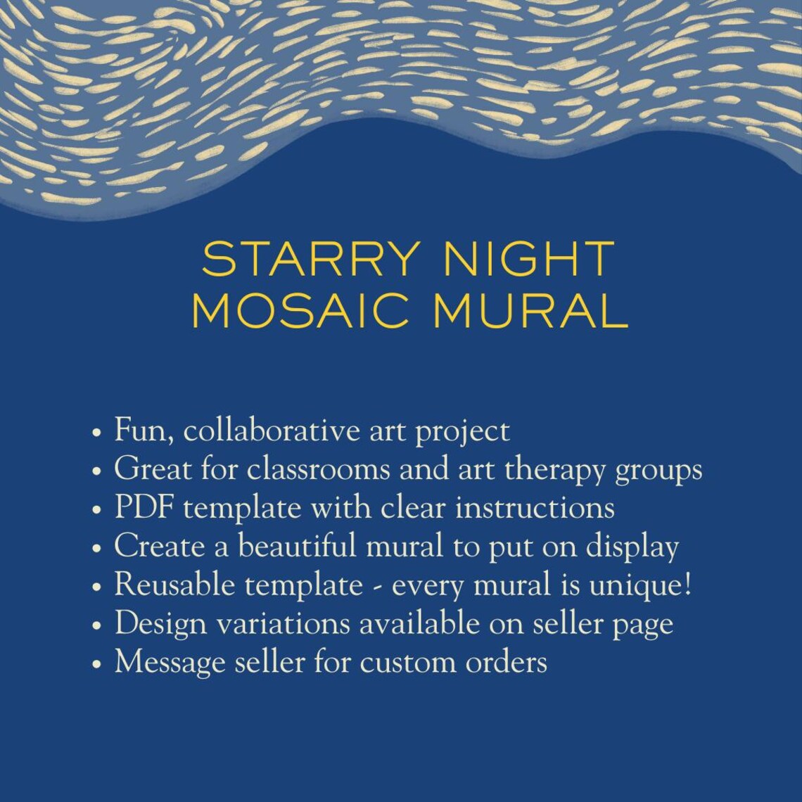 Starry Night Collaborative Mural – Group Art Project - Etsy
