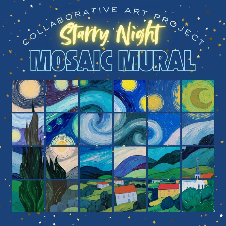 Starry Night Collaborative Mural – Group Art Project - Etsy
