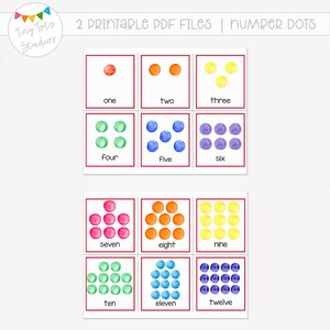 12 Number Dot Flash Cards | Count to 12 | Educational Flash Cards | Pre ...