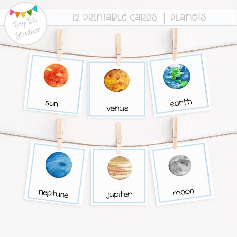 12 Planet Flash Cards | Educational Flash Cards | Pre-school ...