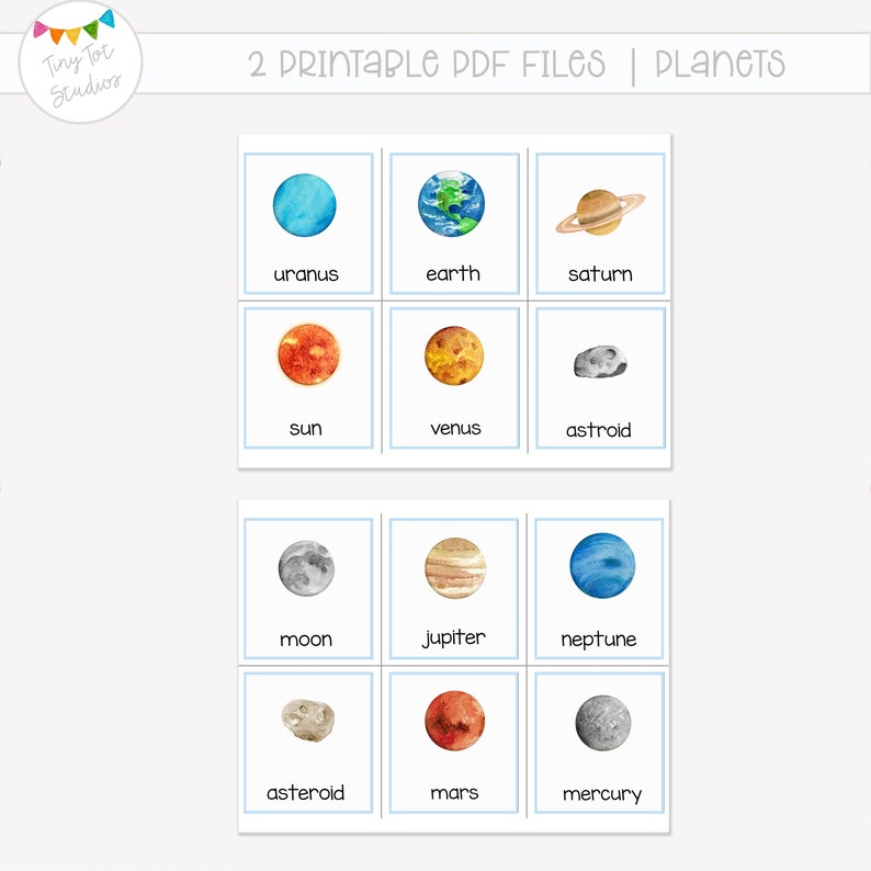 12 Planet Flash Cards | Educational Flash Cards | Pre-school ...