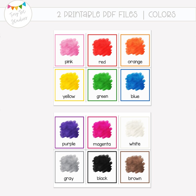 12 Color Flash Cards | Learn Your Colors | Educational Flash Cards ...