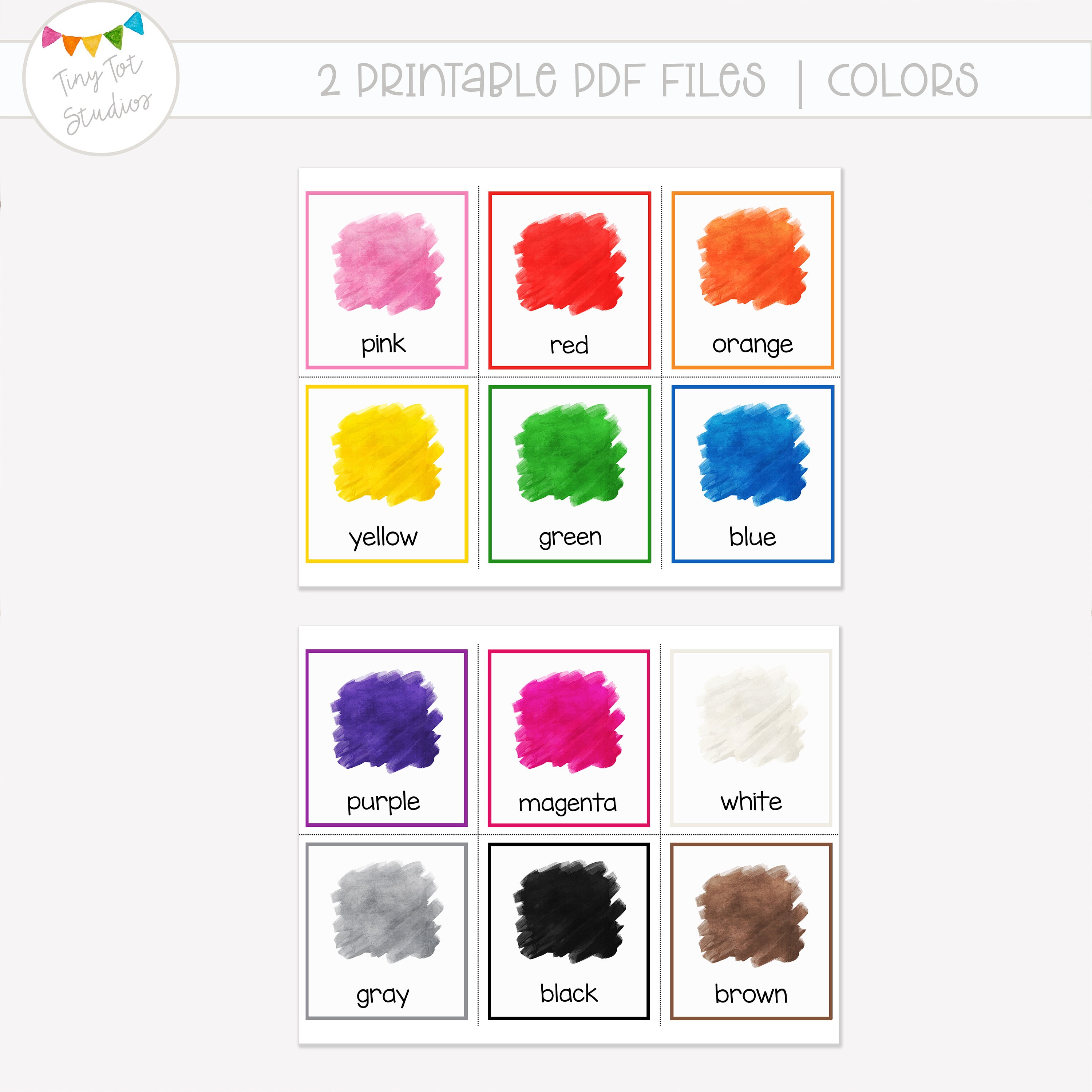 12 Color Flash Cards | Learn Your Colors | Educational Flash Cards ...