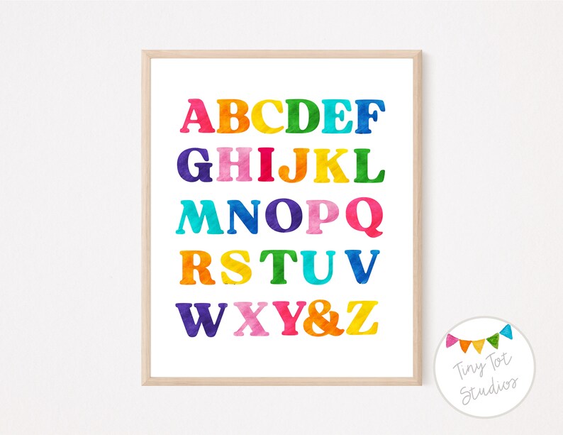 Educational Poster Alphabet Poster Educational Wall Art Classroom Art ...