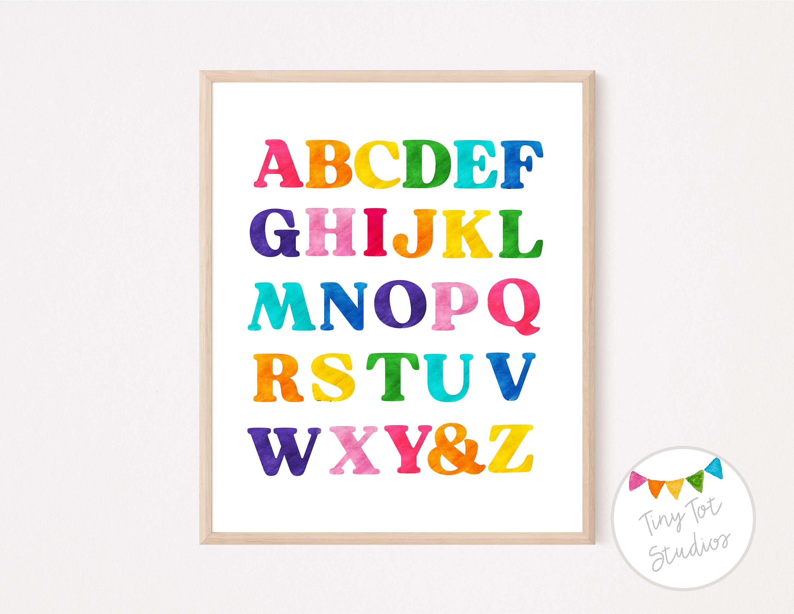 Educational Poster Alphabet Poster Educational Wall Art Classroom Art ...