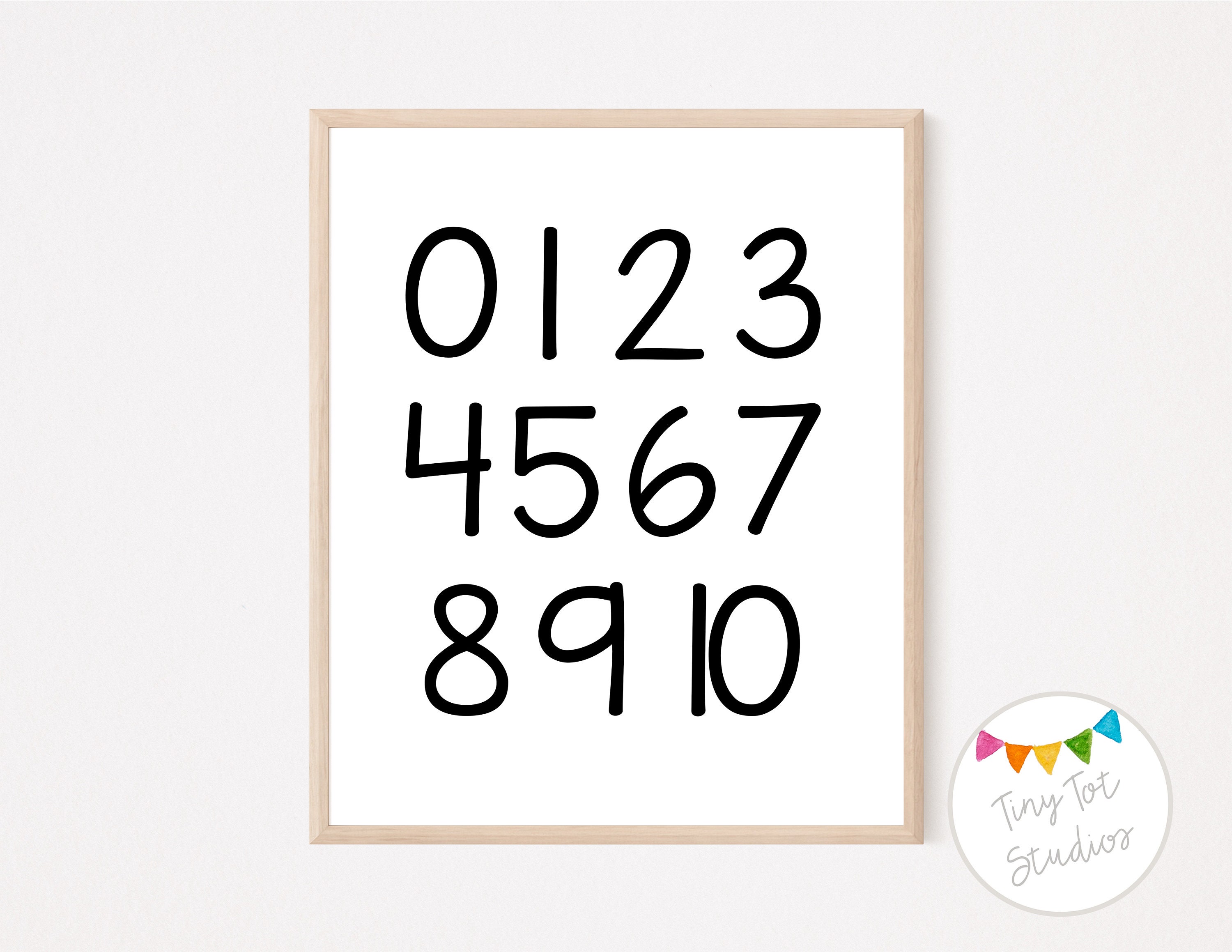 Educational Poster Number Poster Educational Wall Art Classroom Art ...