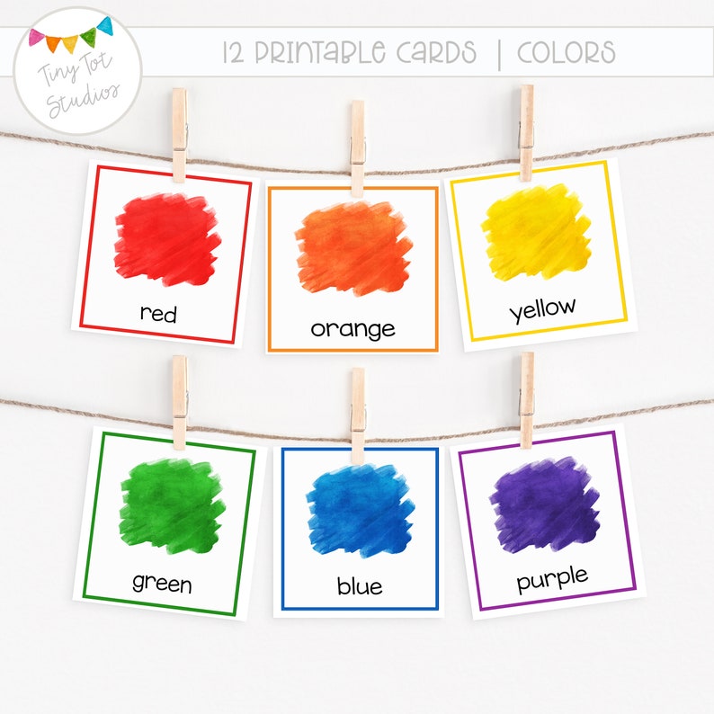 12 Color Flash Cards | Learn Your Colors | Educational Flash Cards ...