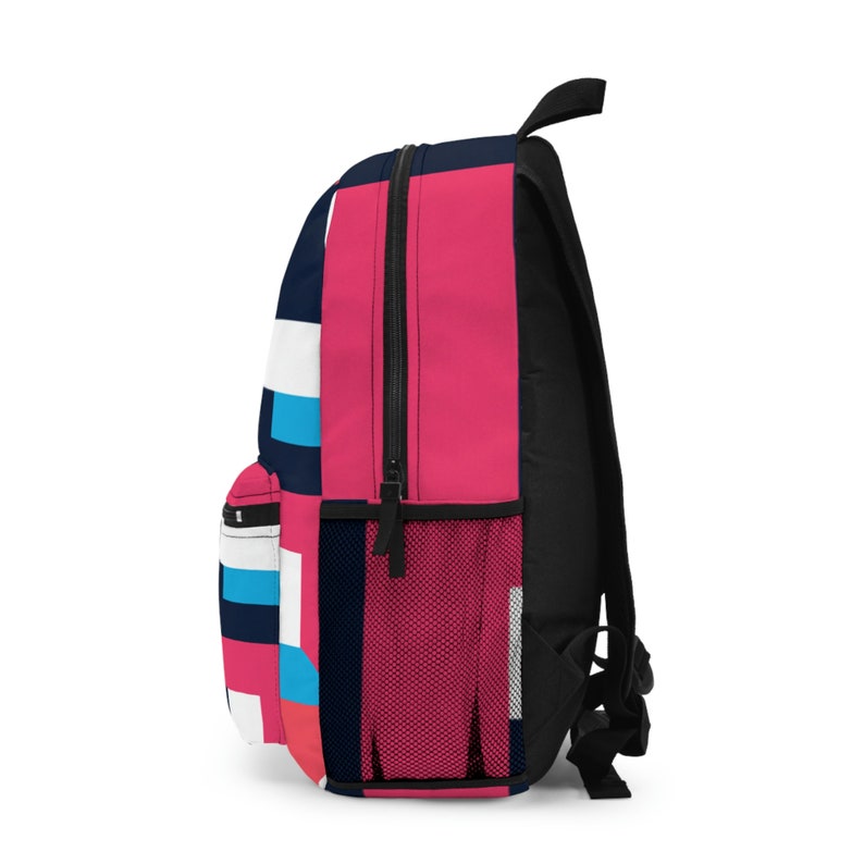 Abstract Geometric Backpack With Cool Colors and Fun Patterns, High ...