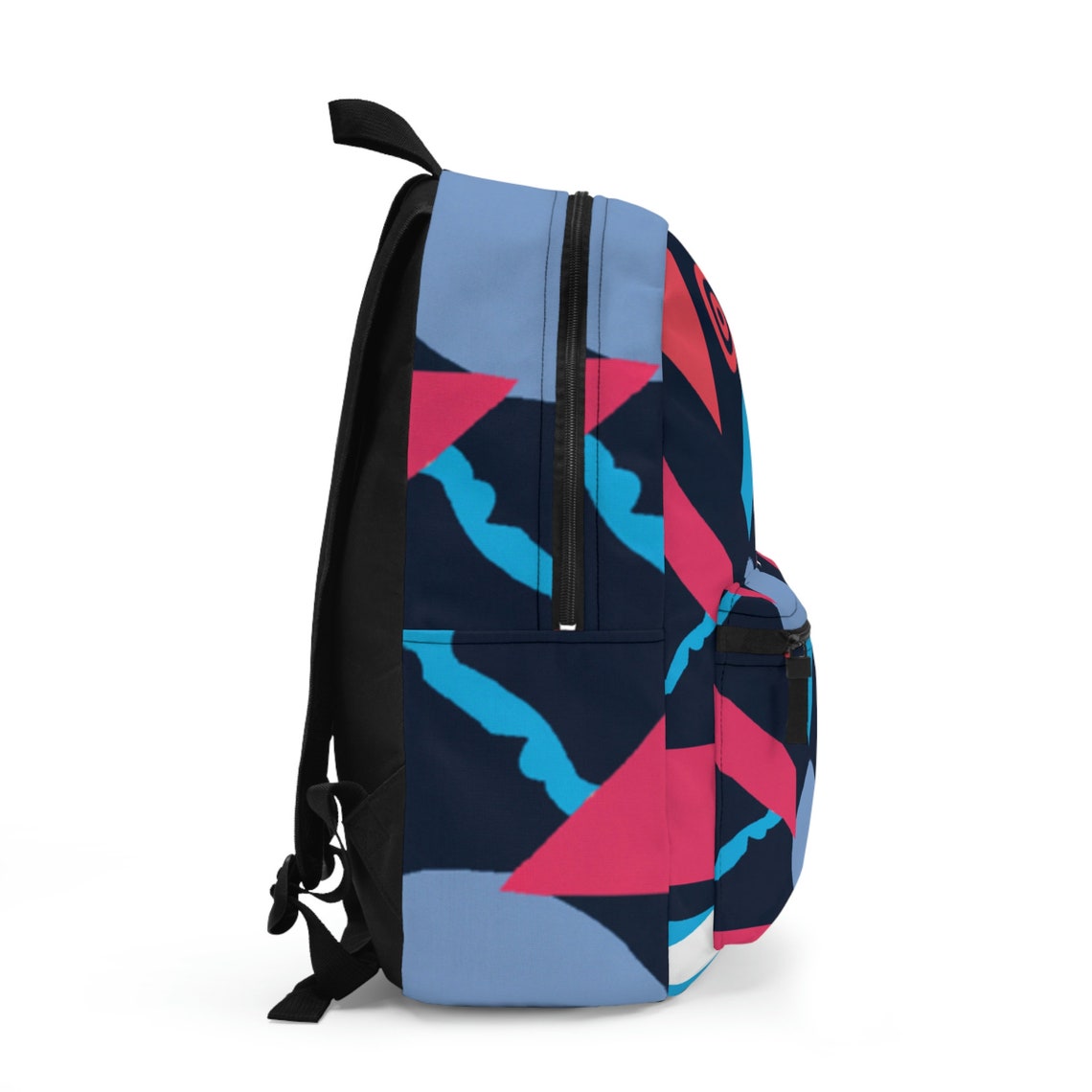 Abstract Geometric Backpack With Cool Colors and Fun Patterns, High ...