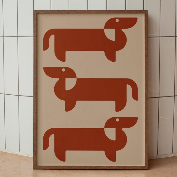 Kids Room Weiner Dog Art - Etsy