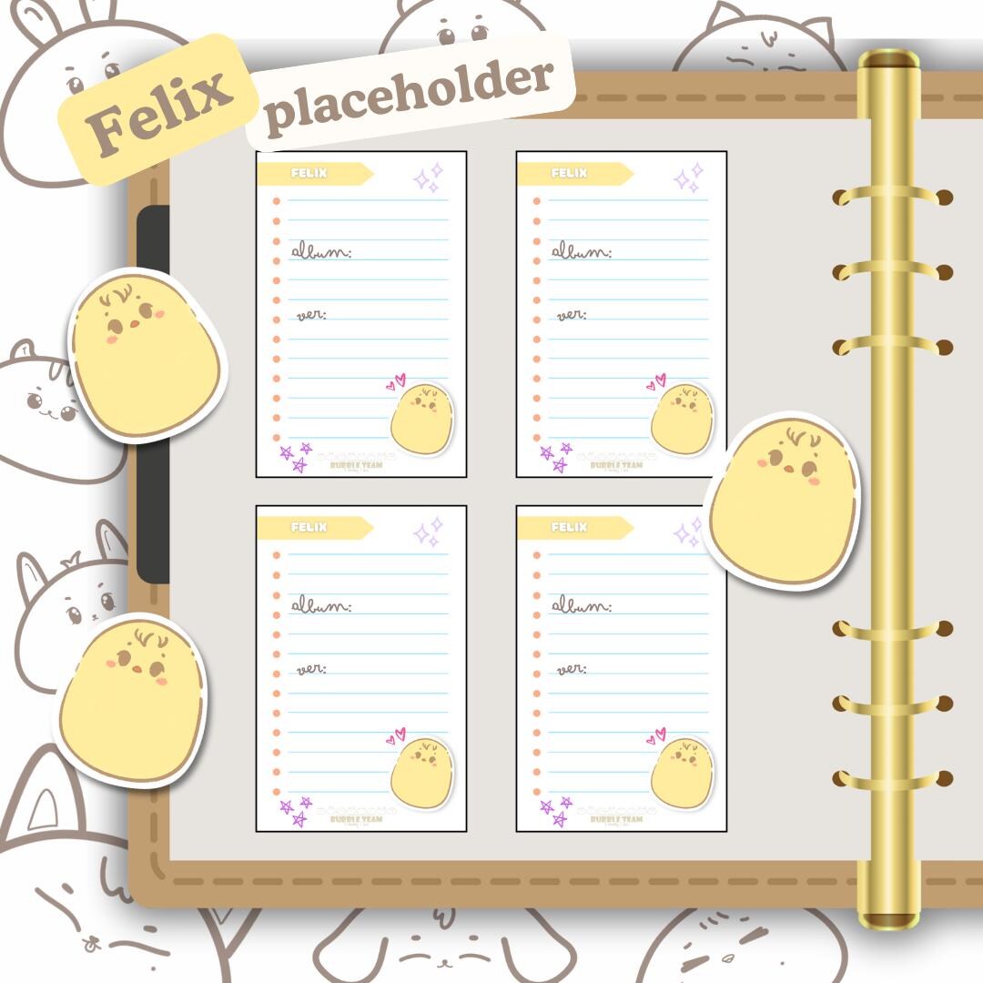 Digital Stray Kids Placeholder Felix - Etsy