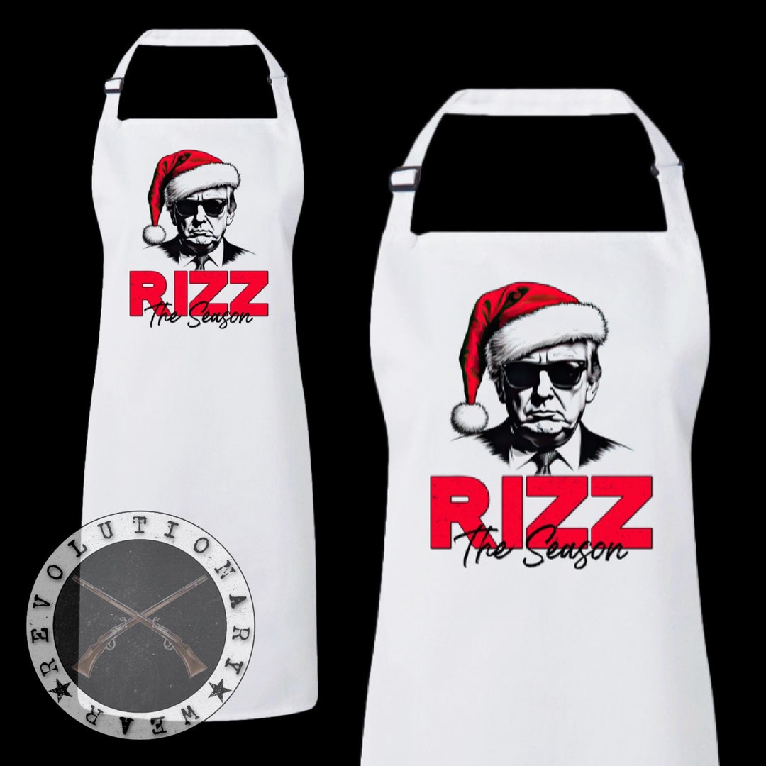 Trump Apron Christmas Cooking Apron | Rizz the Season | Trump Apron ...