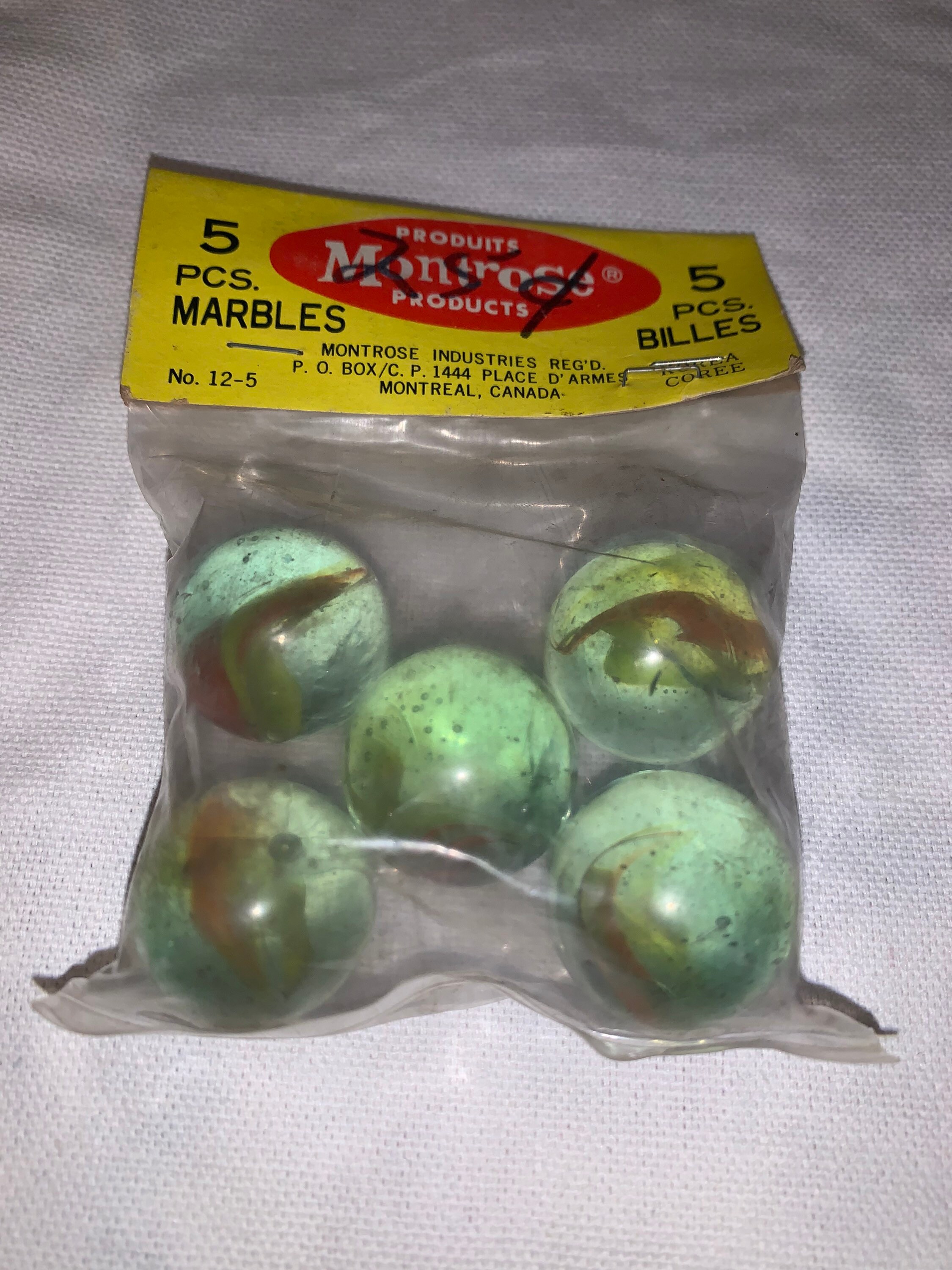 Large Vintage Montrose Marbles 5 Pcs. in Original Packaging - Etsy