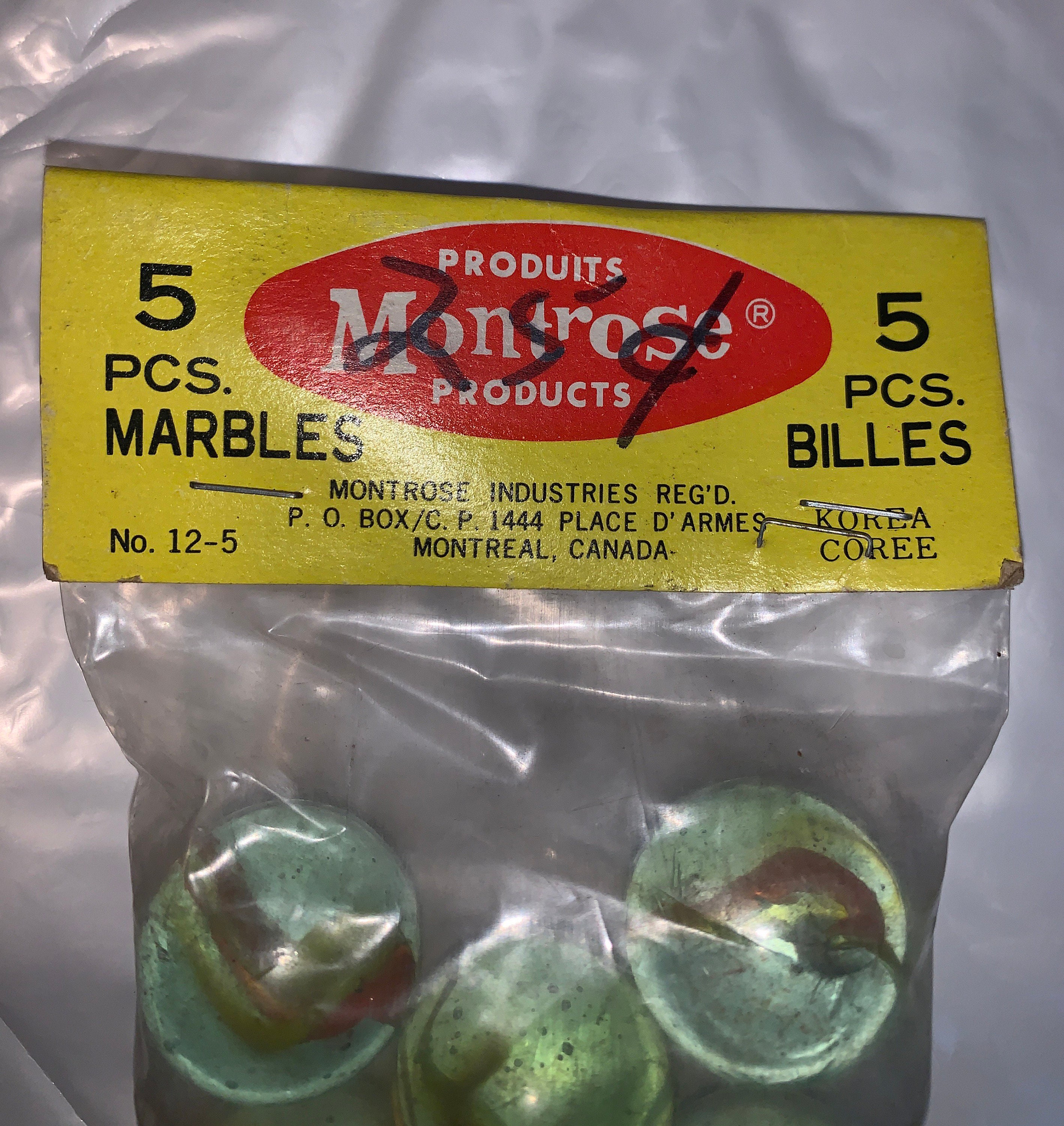 Large Vintage Montrose Marbles 5 Pcs. in Original Packaging - Etsy