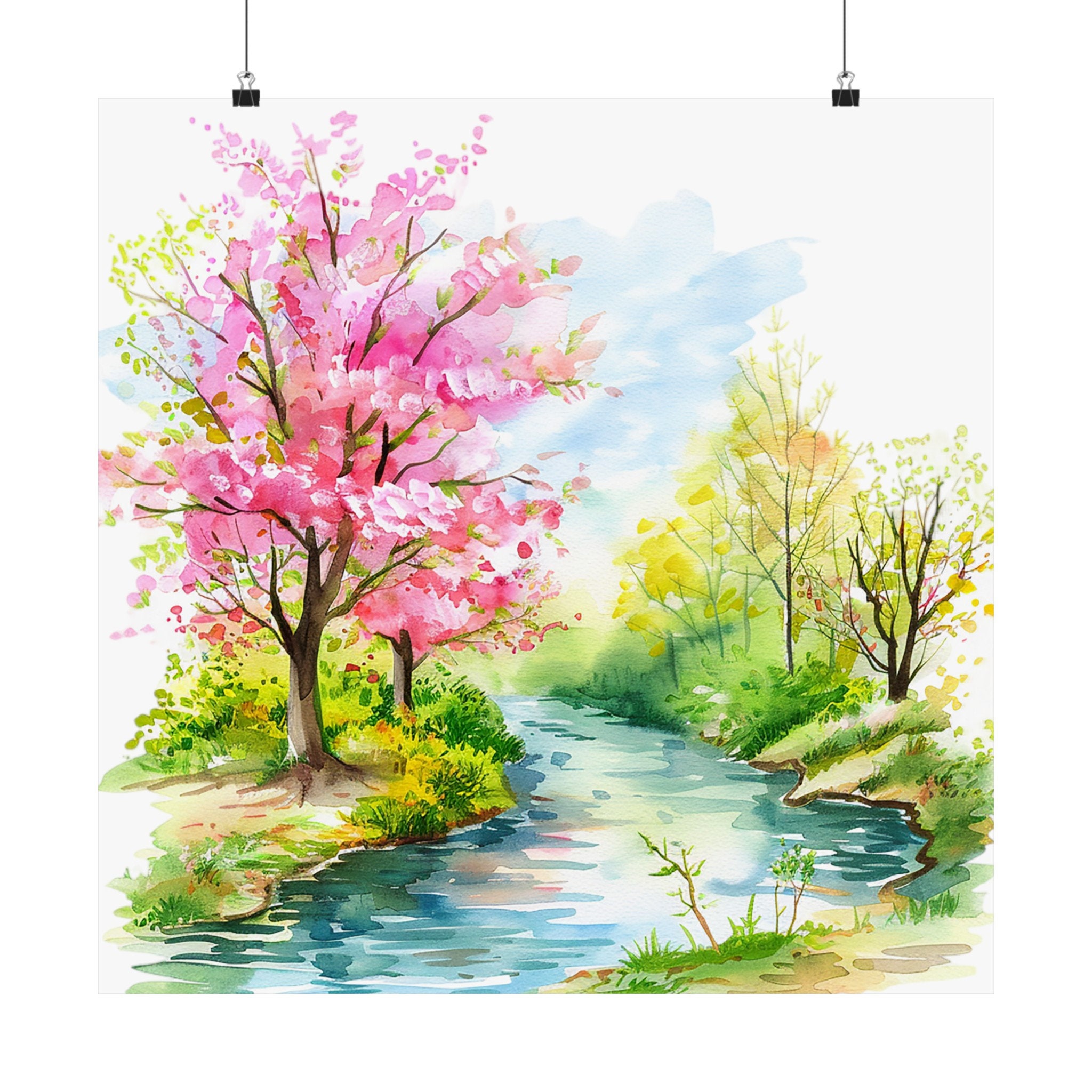 Landscape Art Matte Vertical Poster. Beautiful Landscape. Garden Art ...