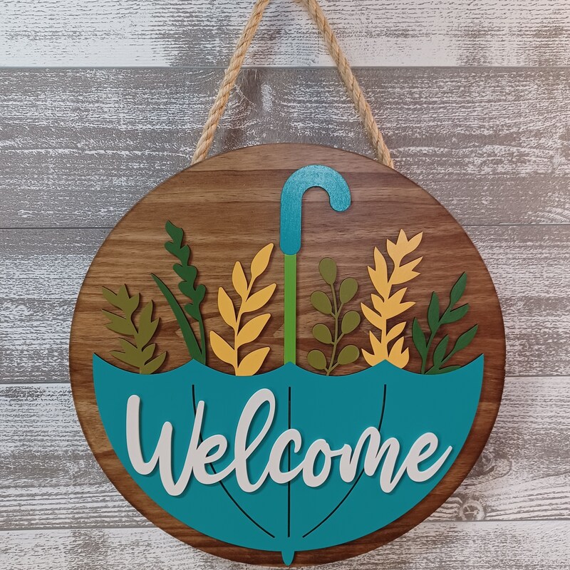 Umbrella Wreath Signs - Etsy